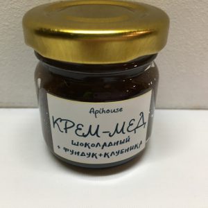 Крем Мёд Шоколадный с Фундуком и Клубникой - ApiHouse 🍫🍓🌰🍯😋